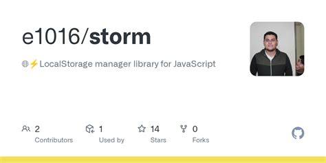 Github E1016storm 🌐⚡️localstorage Manager Library For Javascript