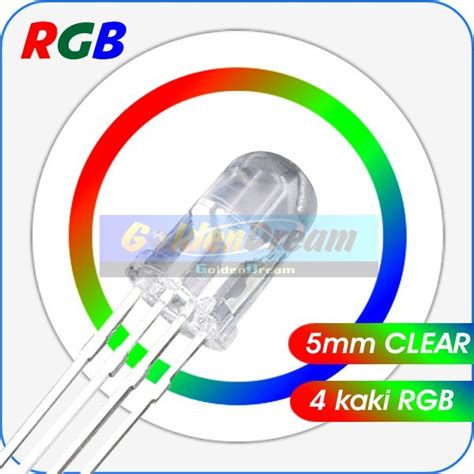 Jual Led 5mm Rgb 4p 4 Kaki Multi Color Lampu Warna Common Cathode Anode Shopee Indonesia