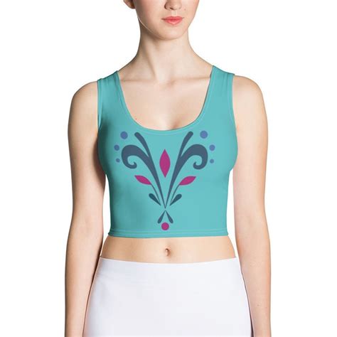 Elsa Inspired Frozen Run Disney Halloween Crop Tank Top Id