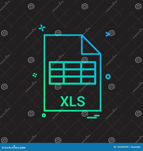 Xls File File Extension File Format Icon Vector Design Editorial Stock Image Illustration Of