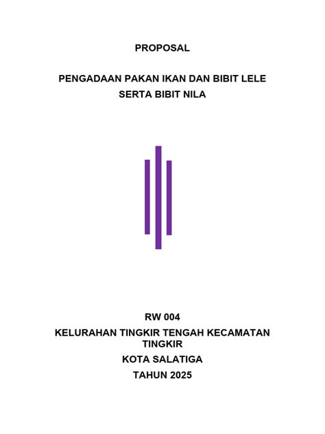 Proposal Rw Usulan Ke Opd Pdf