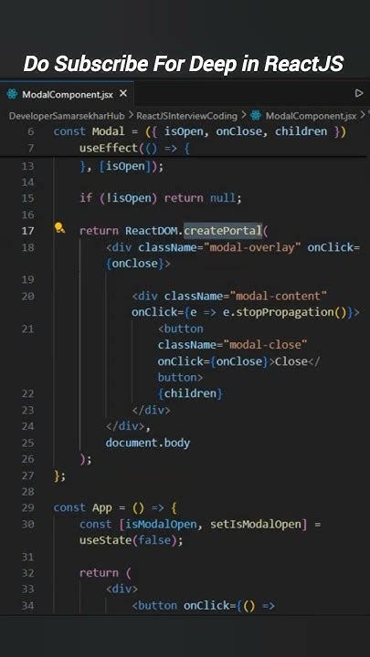 Reusable Modal Components Reactjs Interview Questions Reactjs React19 Reusable Debug