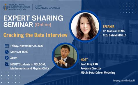 Hkust Msc In Data Driven Modeling Expert Sharing Seminar By Dr