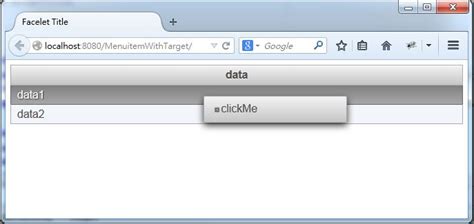 Jsf Contextmenu And Target With Datatable Stack Overflow