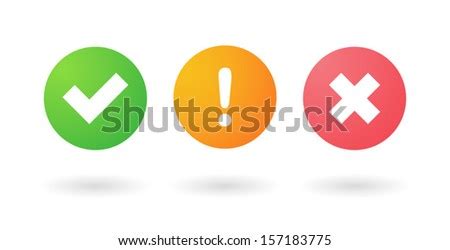 Check Alert Uncheck Icons Stock Vector Royalty Free 157183775