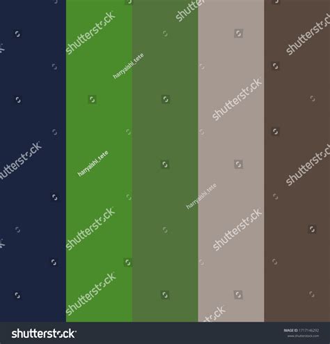 Vektor Stok Color Palette Vector Illustration Greencolor Guidepantone Tanpa Royalti 1717146292