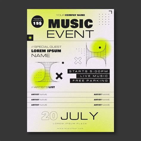 Free Vector Gradient Event Poster Design
