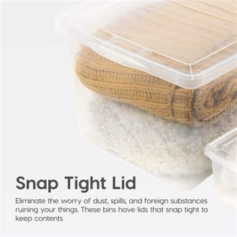 Iris Usa 24 5 Qt Plastic Storage Bin Tote Organizing Container With Lid