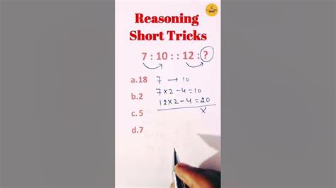 Reasoning Tricks💐 Reasoningquestions Maths Logicalreasoning