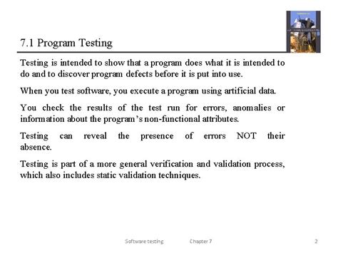 Chapter 7 Software Testing 7 1 Program Testing