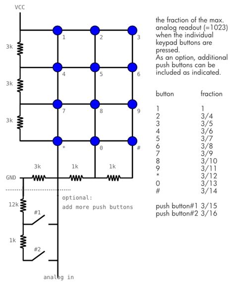 Markus Wobisch Saving Arduino Inputs Analog Readout Of Keypad