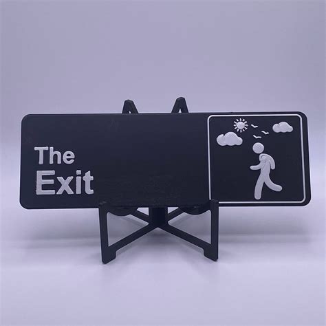 The Exit Sign D Printed Office Theme Sign The Exit Plaque Etsy