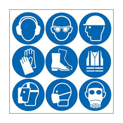 Mandatory Ppe Symbol Labels Mandatory Ppe Symbol Stickers