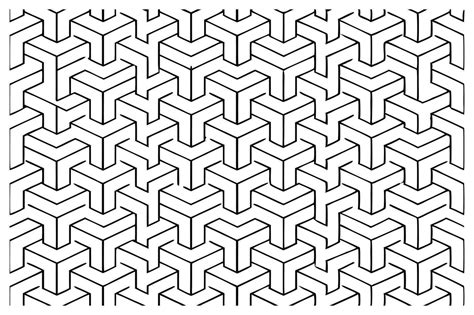 Abstract Interlocking Cube Pattern In Art Deco Style 55471234 Vector Art At Vecteezy