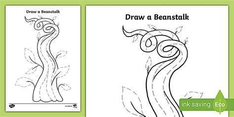 Draw A Beanstalk Pencil Control Activity Teacher Made