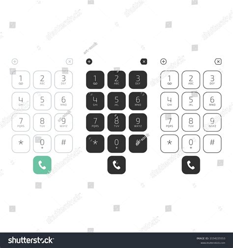 Keypad Numbers Letters Phone User Interface Stock Vector Royalty Free 2154225553 Shutterstock