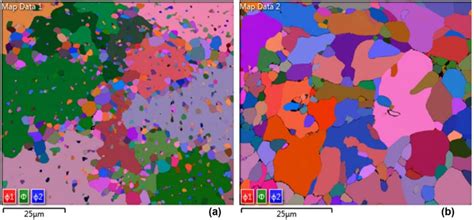 Ebsd Euler Maps Obtained From Ni 3 Ge In A The 300 212 M Sieve