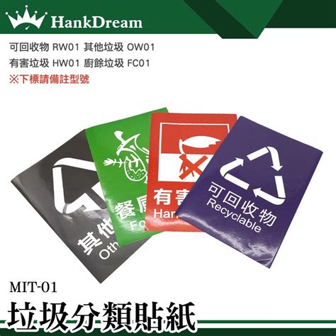 《恆準科技》貼紙 垃圾筒 紙類 一般垃圾 垃圾桶分類貼紙 可回收物 Mit 01 分類貼紙 防水 耐髒 蝦皮購物