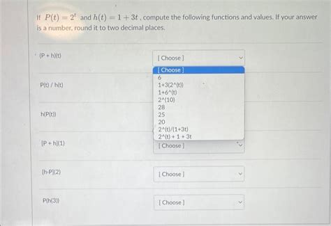 Solved If Pt2t And Ht13t Compute The Following