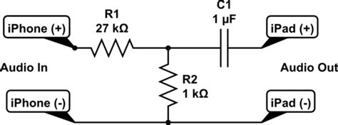 resistors convert from line level to mic level without worsening the