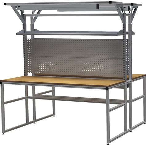 Workalu® Aluminium Workbench With Modular System Double Sided