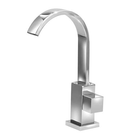 Torneira Para Lavatório Banheiro Mesa Quadrada Com Bica Móvel Em Metal