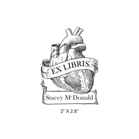 Owl Ex Libris Custom Rubber Stamp Bookplate Etsy