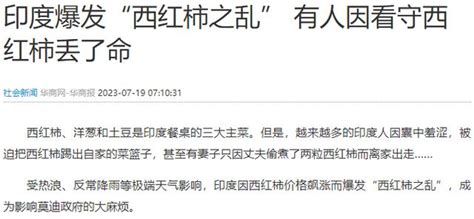 印度爆發西紅柿之亂價格瘋漲有人一夜暴富有人因它喪命 每日頭條