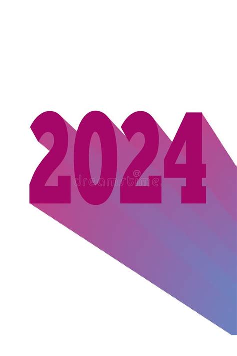 Colorful Illustrations With Date 2024 On White Background Banner