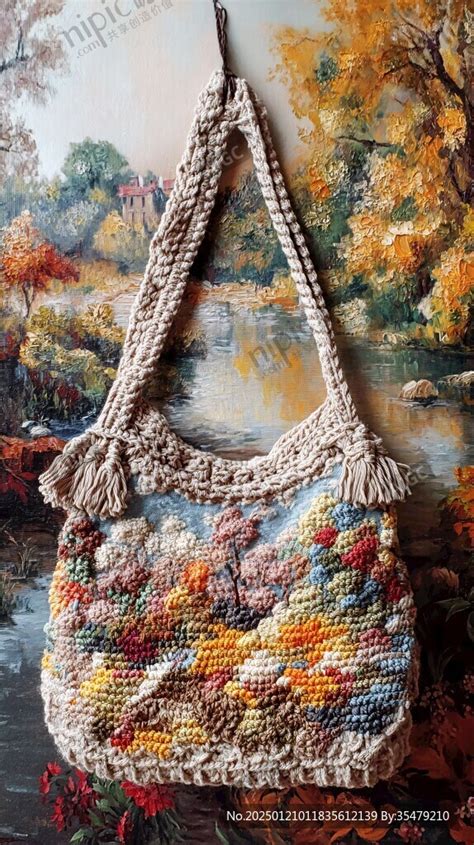 Ai创作图手工编织包包 毛线包包 手工艺包包 手织提包 编织绣花包 乡花手工包 钩珠片 手工破皮粉丝包 手工帆布包 钩搭钌铞 针织提包 手工染织包 手工艺品挎包 钩织艺术 纯手工女包nipic