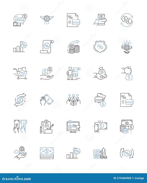 Revenue Generators Line Icons Collection Mtization Sales Profits Revenue Income