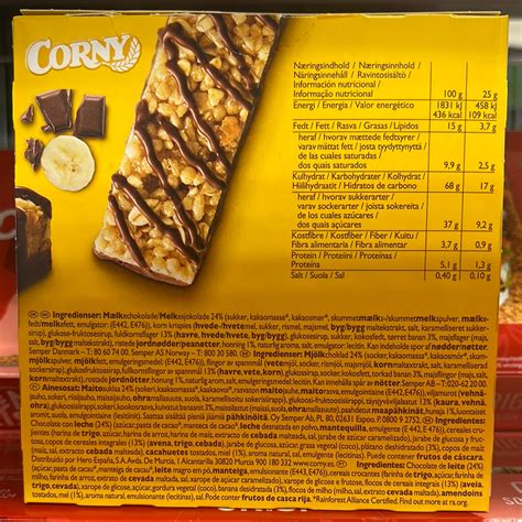 Corny Cereal Bar Chocolate Banana Honey 6 X 25g Eu Shopping Experience
