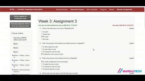 Scientific Computing Using Python Week3 Assignment Solved Nptel Youtube