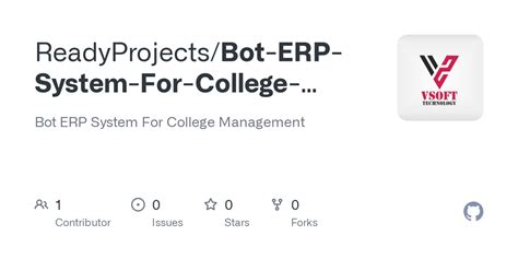 github readyprojects bot erp system for college management bot erp