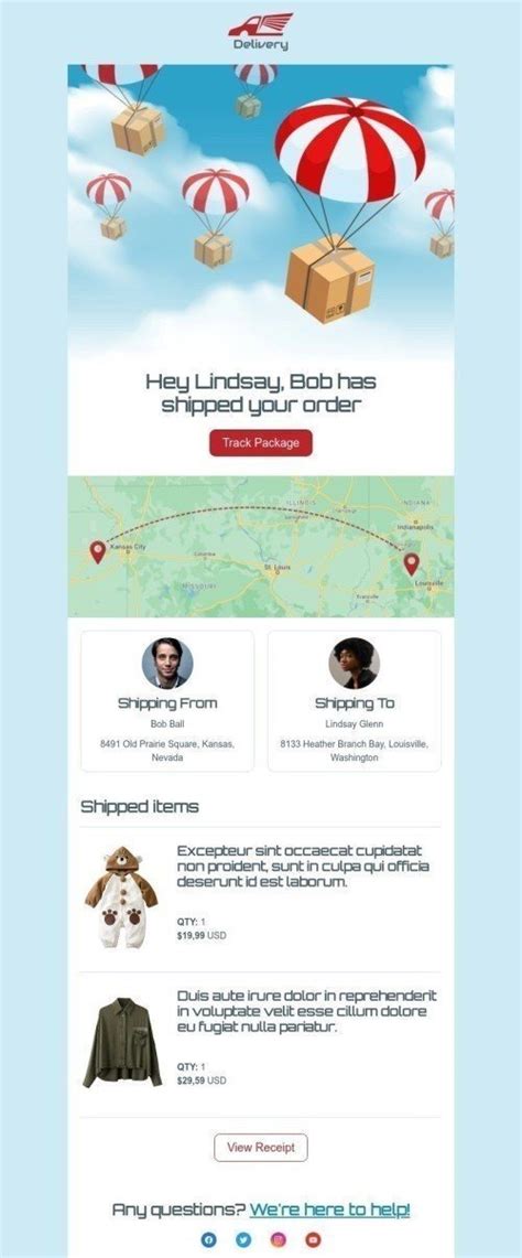 Bob Has Shipped Your Order Email Template By Stripo Email