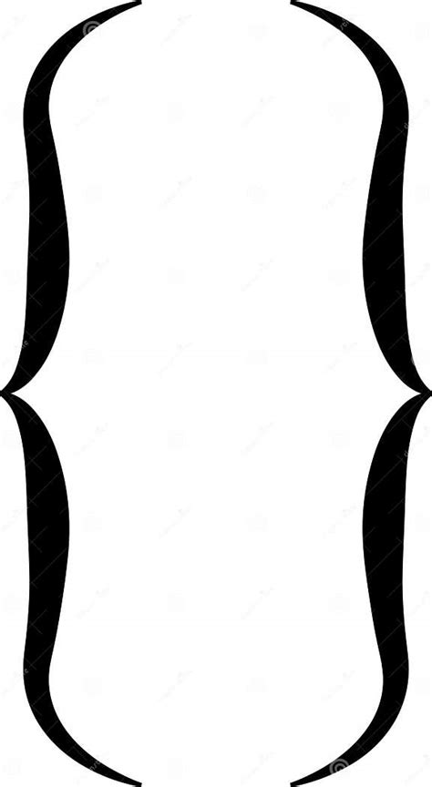 Curly Braces Double Symmetric Brackets Vector Typography Symbols Pair Frames For Punctuation