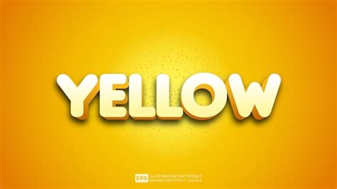 Premium Vector Yellow Editable Text Effect Font