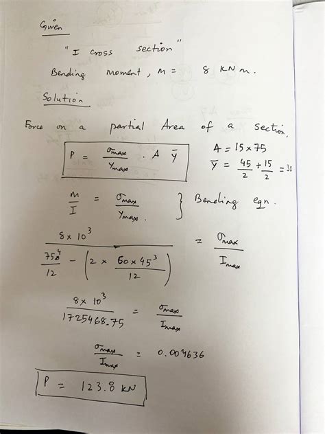 Solved 1 Knowing That A Beam Of The Cross Section Shown Is Bent About A Horizontal Axis And