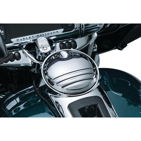 Kuryakyn Chrome Tri Line Fuel Door Kur6968 For 2009 2024 Harley