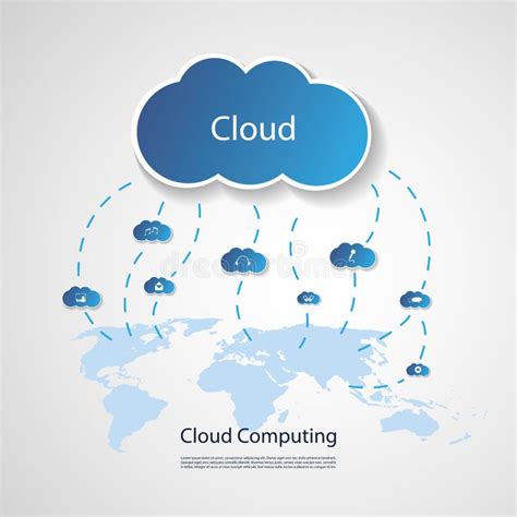 Cloud Computing Concept Stock Vector Illustration Of Cell 49928129