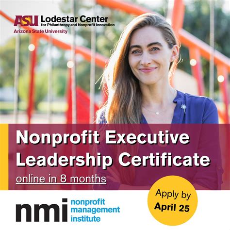 Nonprofit Executive Leadership Certificate Asu Lodestar Center For