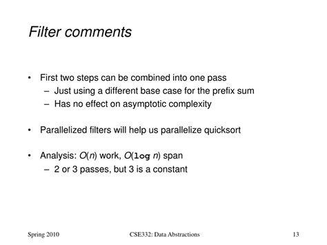 Ppt Cse332 Data Abstractions Lecture 20 Parallel Prefix And Parallel Sorting Powerpoint