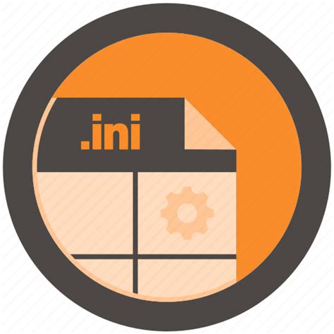 Document Extension File Format Ini Round Roundettes Icon