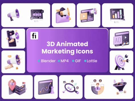 3d Animated Robot Icon Set Flat Icons