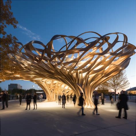 Premium Ai Image Organic Parametric Design Landscape For A Park