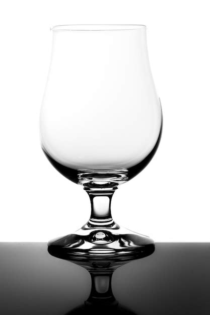 Premium Photo Empty Snifter Tasting Glass And Reflection Isolated On White