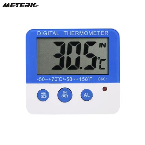 LCD Digital Display Thermometer With LED Light Temperature Alarm Measuring Meter Tester