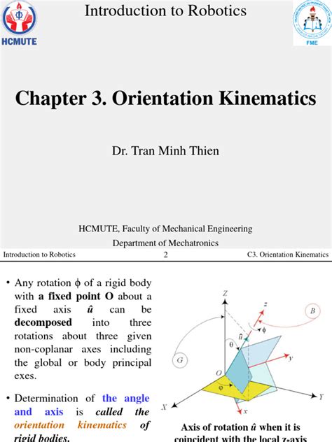 Chapter 3 Stu Orientation Kinematics Pdf Rotation Kinematics