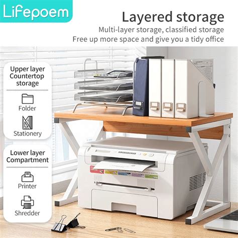 Printer Rack Print Shelf Document Rack Desk Organizer Multi Layer