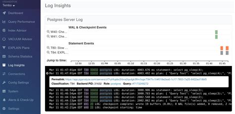 advanced postgresql metrics and insights on tembo cloud with pganalyze